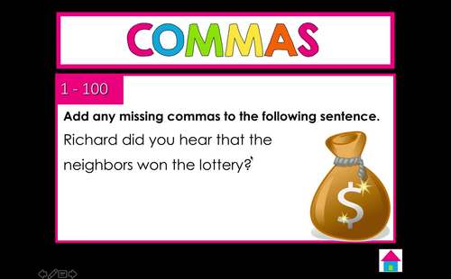 Grammar Game - Homophones, Spelling, Commas, and Capitalization Practice