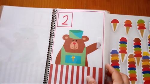 Counting to 10 Adapted Book Ice Cream Bear. Printables and Googles Slides.