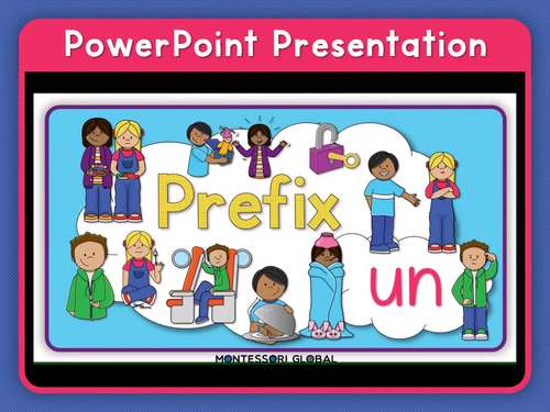 Montessori Matching Cards and Posters: Prefix Un Presentation Boom Cards