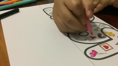 Valentines Day Card Craft Activity - Printable : Card coloring pages (K ...