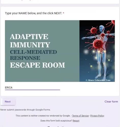 Adaptive Immunity: Cell-Mediated Response Escape Room | Immune System ...