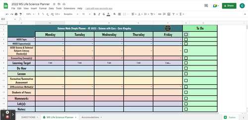 NGSS Life Science Standards Digital Planner Bundle Grades 6-12 | TPT