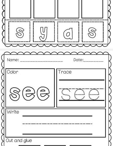 Fundations First Grade UNIT 9 Trick Word Activity Pages | Sight Word | SoR