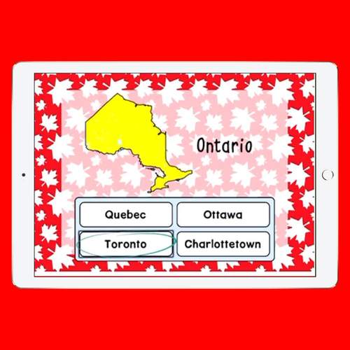 Geography of Canada | Capitals of provinces and territories Boom cards
