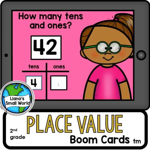 Place Value Tens and Ones - Boom Cards tm Paperless Digital Task Cards