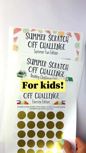 Summer Reading Scratch Off Challenge | Summer Reading Challenge | TPT