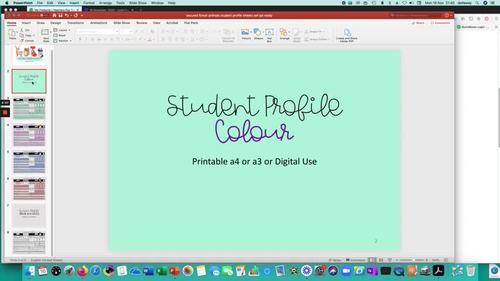 Student Profile Sheets Classroom Forms Editable Forest Animals ...