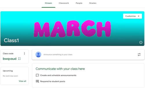 Animated Google Classroom Headers (March) Banners - Distance Learning