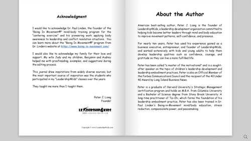 Social Emotional Learning: Leadership Journal for Kids by Leadership4Kids