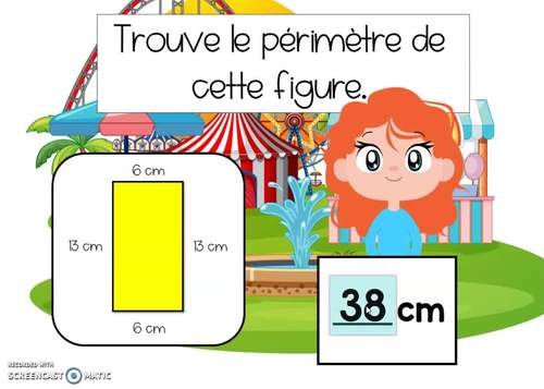 Le périmètre en 3e année Boom Cards French distance learning by Madame ...