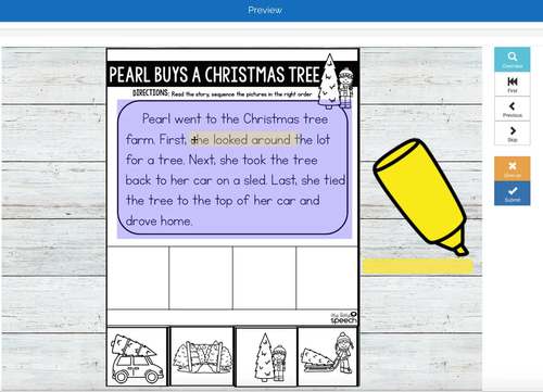 Christmas Sequence & Answer for Speech & Language Therapy (+BOOM Cards)