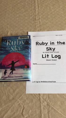 Ruby in the Sky Lit Log (Novel Study) by MrsDsEducationalTools | TpT