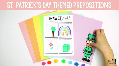 St Patrick's Day Prepositions Activities- Spatial Concepts- Speech Therapy