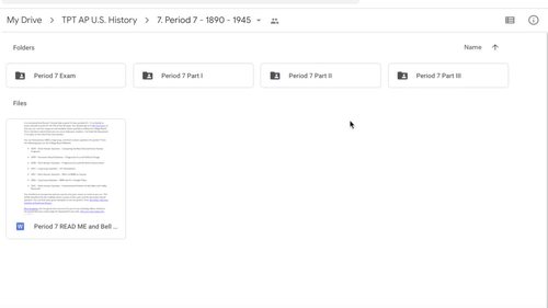 AP US History Period 7 - PowerPoints/Google Slides, Notes, Homework, & Exam