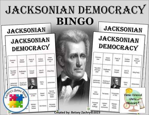 Jacksonian Democracy BINGO Review Game Activity by Betsey Zachry