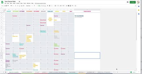 Secondary Team Organizer | Google Sheets, Google G Suite, YAG, Teacher ...