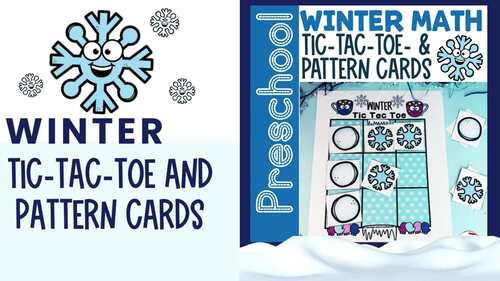 Preschool Winter Activity - WINTER TIC-TAC-TOE and PATTERN CARDS