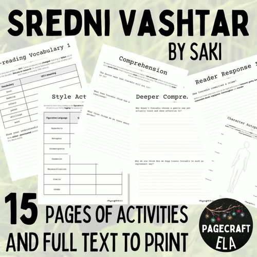 Sredni Vashtar | Full Text & Activities | Vocab, Comprehension, Reader ...