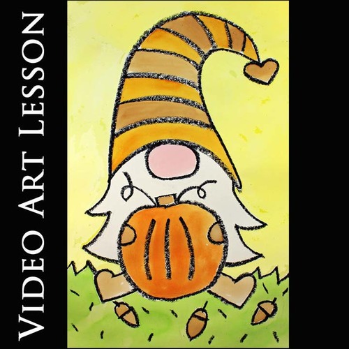 GNOME & PUMPKIN Art Project | Easy FALL & AUTUMN Drawing & Painting Craft