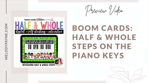 Music BOOM™ Cards - Half Steps & Whole Steps Higher & Lower on the ...