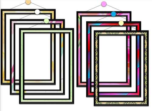 Picture Frame Clipart 1, Border Frame Clipart, Text Frame Clipart, Editable