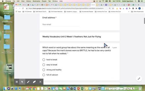 4th Grade MyView Literacy Unit 2 Week 1 Google Forms Quiz Assessment ...