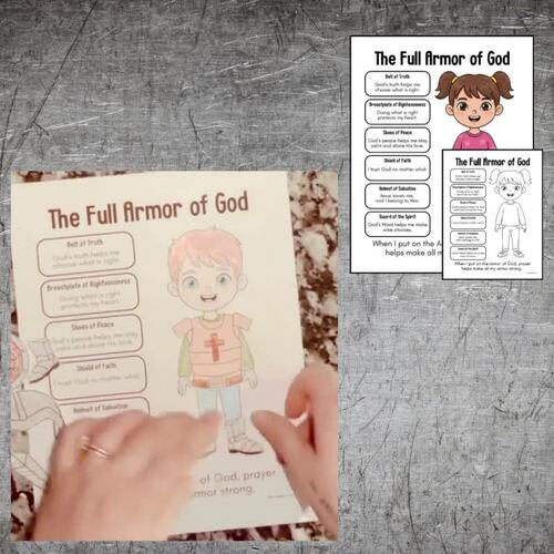 Armor of God Bible Craft for Kids | Ephesians 6 Sunday School Printable ...