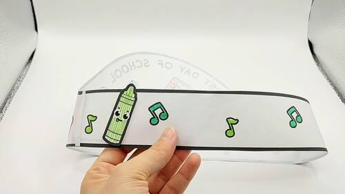 First Day of School Craft Piano Crown Wristband for Back to School Events