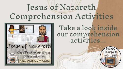 Jesus of Nazareth Close Reading Activities | 5th Grade & 6th Grade