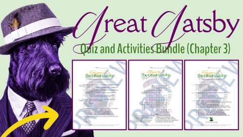 The Great Gatsby Chapter 3 Quiz, Analysis Worksheet & Vocabulary Games ...