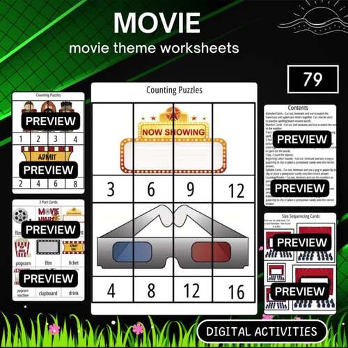 movie theme Worksheets by Outside Box kids | TPT