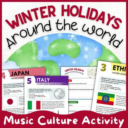 Winter Holidays Christmas Around the World Music Traditions Activity Lesson