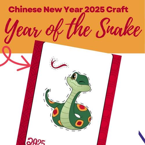 Chinese New Year 2025 Craft: Year of the Snake Craft Cutting Practice