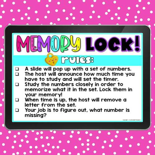 Back to School Number Identification Game - Morning Meeting game - Digital