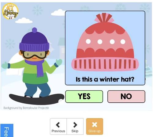 Winter Answering Yes or No Questions Boom Cards by Teacher Kimmy
