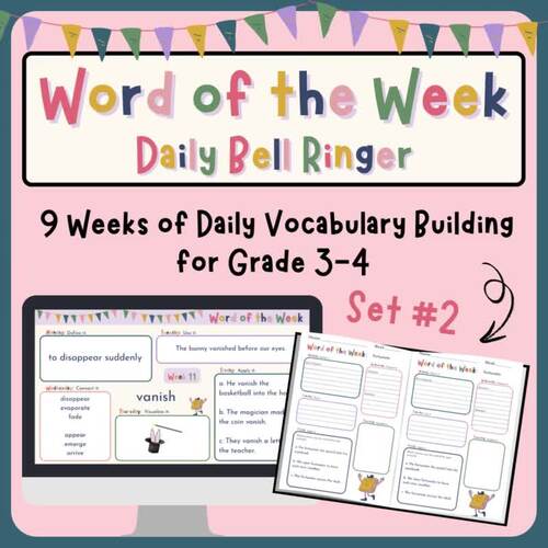 Yearlong Vocabulary Bell Ringer Bundle – 36 Weeks of Daily Word Work ...