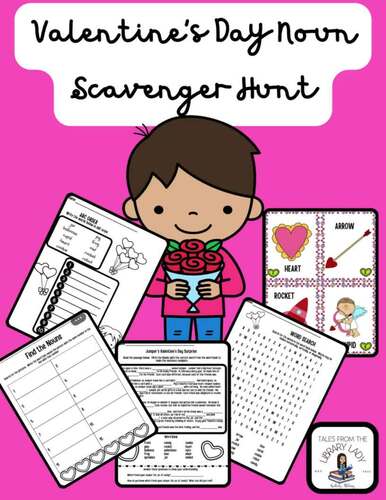 Valentine's Day Literacy Centers/Task Cards/Word Search/ABC Order ...