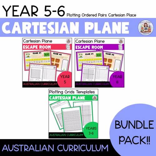 Cartesian Plane Escape Room Pirate Themed Bundle | Grades 5 & 6 | TPT