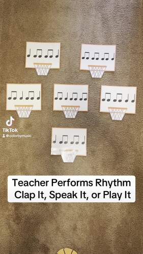 Basketball Rhythm Race Game | Dotted Quarter Note Elementary Music Activity