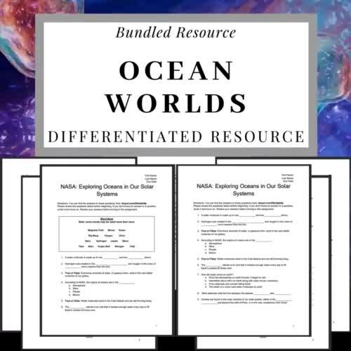Planets with Oceans: Webquest or Worksheet Exploring our Solar System