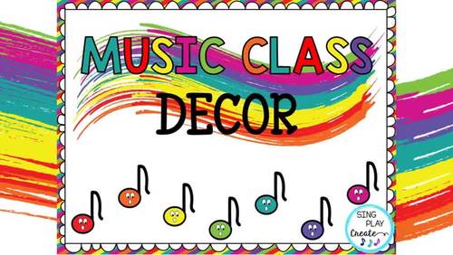 Music Class Decor Symbols, Rules, Standards, Notes, Music Words, I Can's