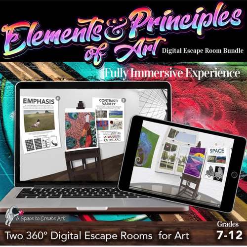 Elements and Principles of Art 360° Digital Escape Room Bundle | TPT