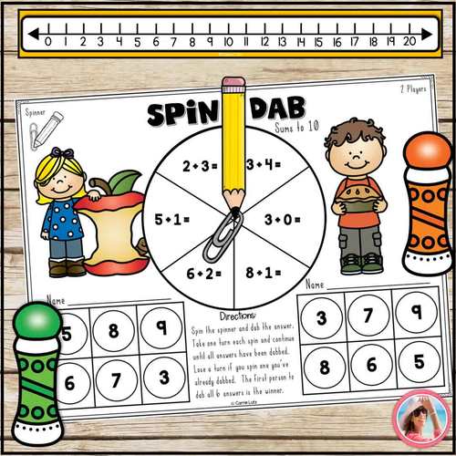 Fall Bingo Dabber Add and Subtract Games | Fall Math Centers Add and ...