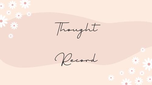 CBT Thought Record Worksheet – Cognitive Reframing, Negative Thoughts, SEL