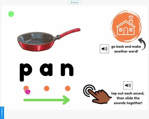 *BUNDLE: Phoneme Segmenting & Blending @ CVC short vowel [BOOM CARDS]