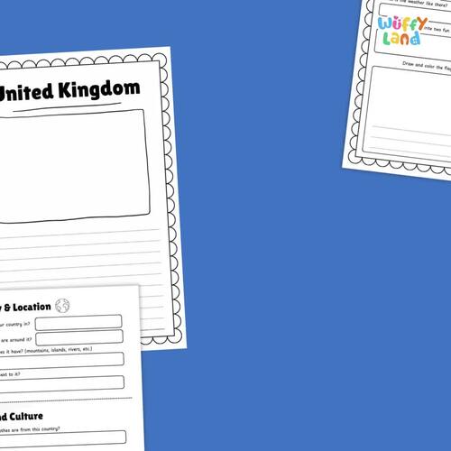 UNITED KINGDOM Country Study | Geography Research Project & Printable ...