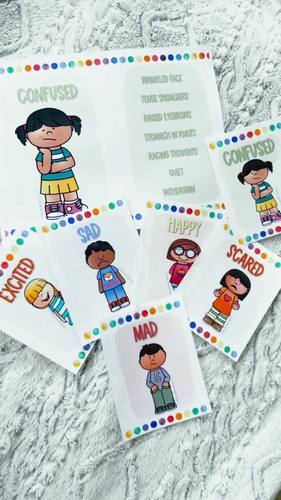 What are Feelings Flash Cards & Posters | Preschool SEL Elementary