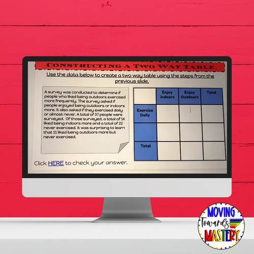 Two Way Tables: Frequency & Relative Frequency for Google Classroom