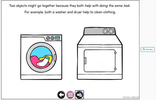 Word Associations Speech Therapy BOOM™ CARDS Language Processing Activity