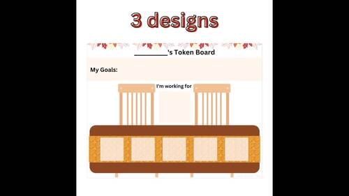 Thanksgiving Token Boards by Master The Steps | TPT